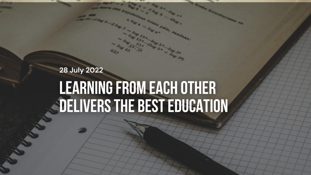 Learning from each other delivers the best education