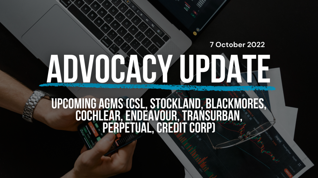 From the advocacy newsdesk - 7 October 2022 | Australian Shareholders ...